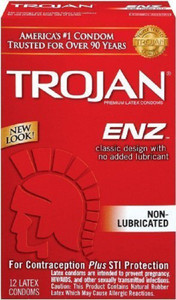 Trojan Enz Non-lubricated Condoms, 12 Count (Pack of 2) Condom Price in ...
