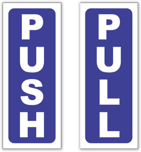 signEver Push Pull Sign Sticker For Glass Door Home Office Hospital ...
