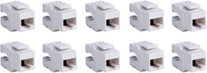 D-Link Cat6 I/O RJ45 UTP Keystone Jack - Pack of 10 Network Interface ...