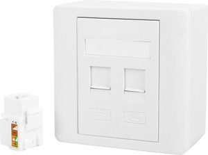 ANDTRONICS Combo Set - RJ45 CAT6E Lan I/O Network Keystone Jack + Gang ...