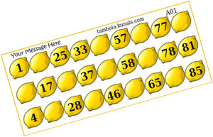 PartyStuff Classic Lemon - Designer Tambola in Tambola Housie (96 Cards ...