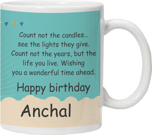 KRSTrends Happy Birthday Anchal Ceramic Coffee Mug Price in India - Buy ...