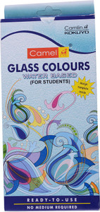 Flipkart.com | Camel Water Based Glass Colours - 6 Shades with Glass ...