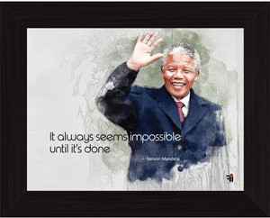 Nelson Mandela Frame FI-0045-0810 Paper Print - Quotes & Motivation ...