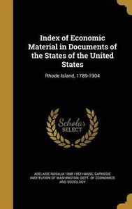 Index of Economic Material in Documents of the States of the United ...