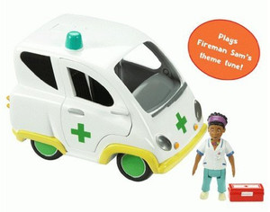 Character Fireman Sam - Ambulance with Sound & Nurse Flood Figure ...