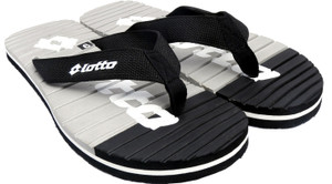 LOTTO Men BLACK/GREY ABELE SLIPPERS For MEN 7 Slippers - Buy LOTTO Men ...