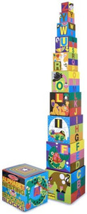 MELLISA & DOUGH Alphabet Nesting and Stacking Blocks (10 Piece ...