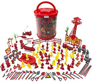 Liberty Imports Firefighter Action Figures Big Firemen Bucket Playset ...