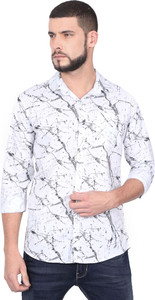 Rope Men Printed Casual White Shirt - Buy Rope Men Printed Casual White ...