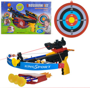 WISHKEY Super Real Action Crossbow Gun Set with 4 Suction Darts Arrow ...