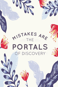 Mistakes Are The Portals Of Discovery Motivational Wall Art Poster Fine ...