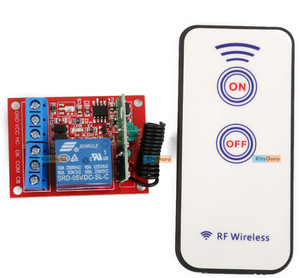 KitsGuru 1 channel 12V wireless module + 2 key RF wireless remote ...