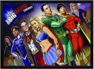 WB Official Licensed BigBang Theory Super Hero Poster A4 Frame Paper ...