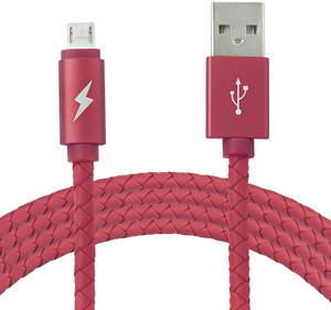 MUSTTALK Micro USB Cable 1 m USB Micro 2.1A Leather Round Charging ...