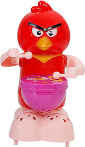 CREATIVEVILLA RED ANGRY BIRD DRUMMER MUSICAL TOY WITH ROTATIONAL LIGHT ...