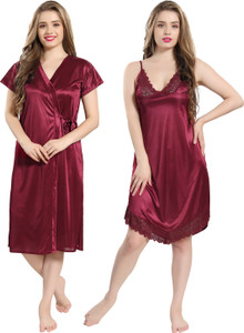 AV2 Women Nighty with Robe - Buy AV2 Women Nighty with Robe Online at ...