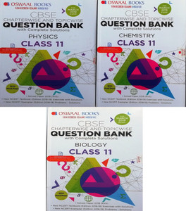 Oswaal Class 11 Question Bank Combo ( Physics + Chemistry + Biology ...