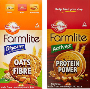 Sunfeast Digestive Biscuits With oats And Protein High Fiber Biscuit ...