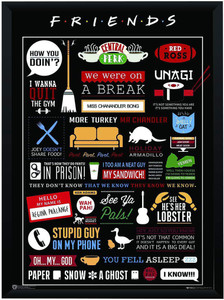 WB Official Licensed Friends TV Series Art Quote Infographic Sayings ...