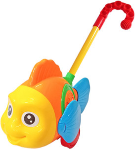 Miss & Chief Walk n Push n Pull Along Fish with Flapping Fins Toy for ...