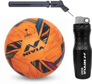 NIVIA Revolvo Orange Football With G2020 Sipper And Double action Pump ...