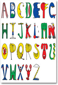 Children Room Wall Poster - Abcd For Kids - Colorful - HD Quality ...