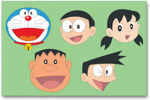 Wall Poster - Doraemon - character Faces - Children Cartoon Poster - HD ...