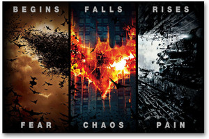 Wall Poster - Batman - Begins - Falls - Rises - HD Quality Batman ...