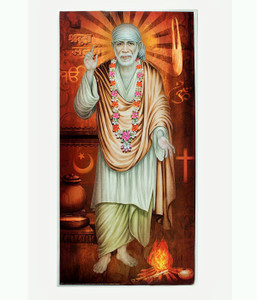 Sai Baba Texture Art Print Poster Without Frame (20 X 40 Inches) Fine ...