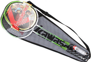 Kawasaki Badaminton Racket Up 0158 Pair Green Strung Badminton Racquet ...
