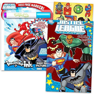Genrc Justice League Imagine Ink Coloring Book Set -- 1 Mess-Free Book ...
