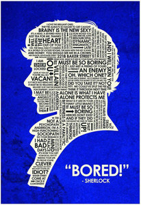Sherlock Typography Poster A4 Paper Print - Movies posters in India ...