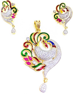 Garg Traders Alloy Gold-plated Multicolor Jewellery Set Price in India ...