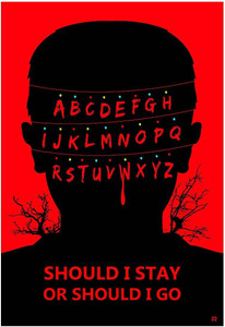 Stranger Things ABCD Eleven Should I Stay Or Should I Go Poster A4 ...