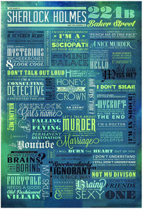 Sherlock Typography Poster A4 Paper Print - Movies posters in India ...