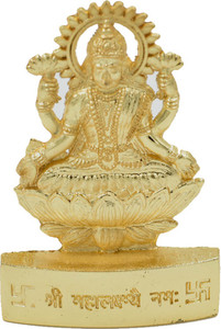faynci Mahalaxmi Gold Plated Idol for Car Dashboard | Home, Office ...