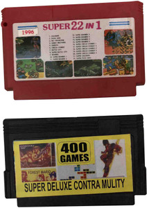 PTCMart 8 Bit Video Games Cassettes Games Including 22in1 And 400in1 ...