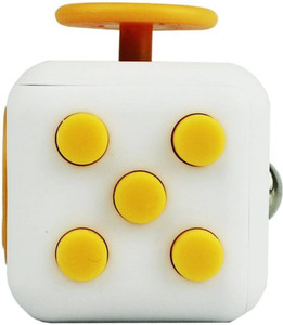 RVM Toys Fidget Cube Anti-Stress Focus Improvement Toy (White and ...