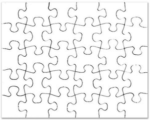 Genrc - Plain Blank - Jigsaw Puzzle, 30 pcs. - - Plain Blank - Jigsaw ...