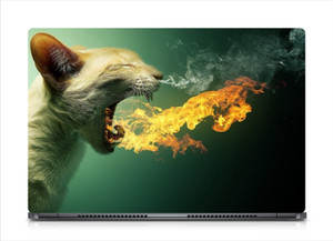 i-Birds ® Cat Spitting Fire Exclusive High Quality Laptop Decal, laptop ...