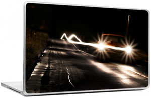 punix Car at Night Road Exclusive High Quality Laptop Decal, laptop ...