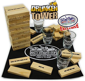 Homeware Deluxe Drunken Tower "The Grab A Piece Drinking Game" With ...