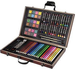 Genrc CONDA and Kiddy Color Deluxe Wood Art Set for Kids in Wooden Case ...