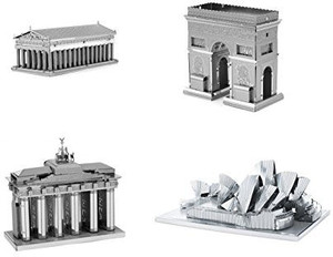 Metal Earth Set Of 4 3D Laser Cut Building Models: Parthenon - Arc De ...