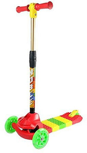 Genrc Diy Building Blocks Kid Scooter Foldable Height Adjustable 3 ...