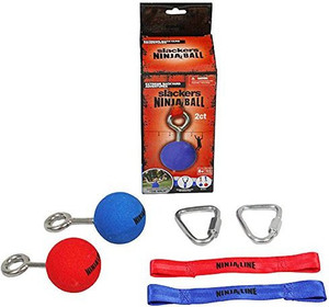 Slackers Ninja Ball With Hardware (2 Piece), Red/Blue, 2.5" - Ninja ...