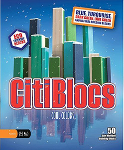 Citiblocs 50-Piece Cool-Colored Building Blocks - 50-Piece Cool-Colored ...