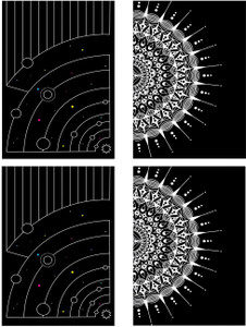 Combo Posters Set Of 4 Rolled Posters with Abstract space design No ...