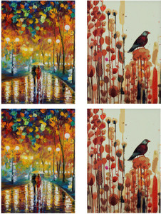 Combo Posters Set Of 4 Rolled Posters with Couple walking canvas ...